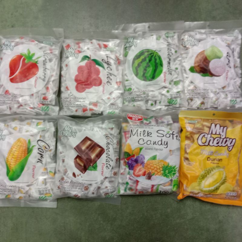 My Chewy Milk Candy Different Fruit Flavor Contains 100 Tablets 360 G ...