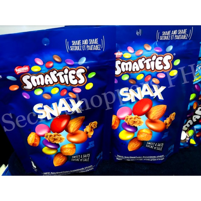 Smarties Snax (Smarties, Honey Almond Clusters, Pretzels) | Shopee ...