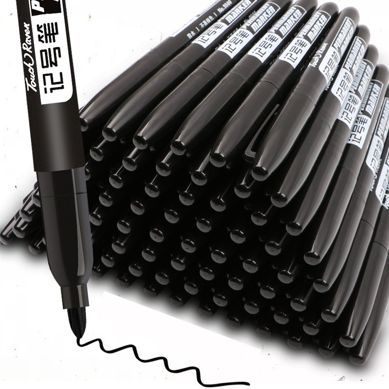 1 Pcs/Set Black Oil-Based Non-Fading Large Head Pen / Multi-Color ...