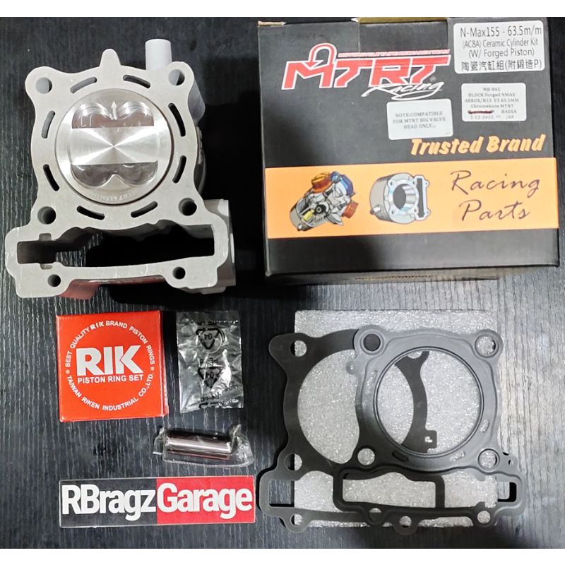 MTRT 63.5mm ChromeBore Block Set w/ Forged Piston - Nmax / Aerox / R15 ...