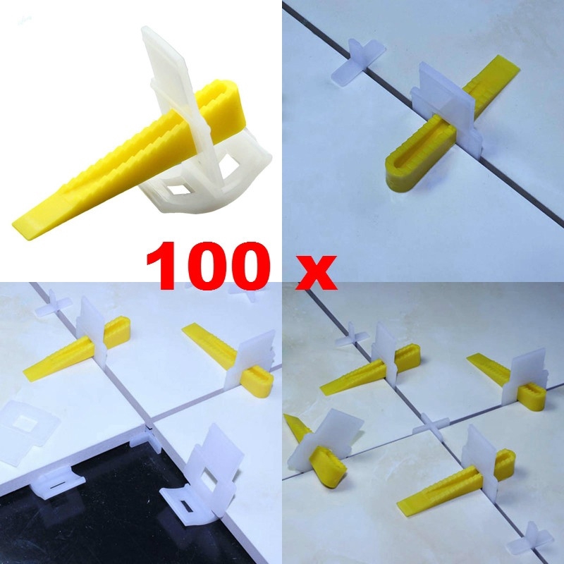 100pcs Tile Leveling System Flat Clips Wedges Wall Floor | Shopee ...