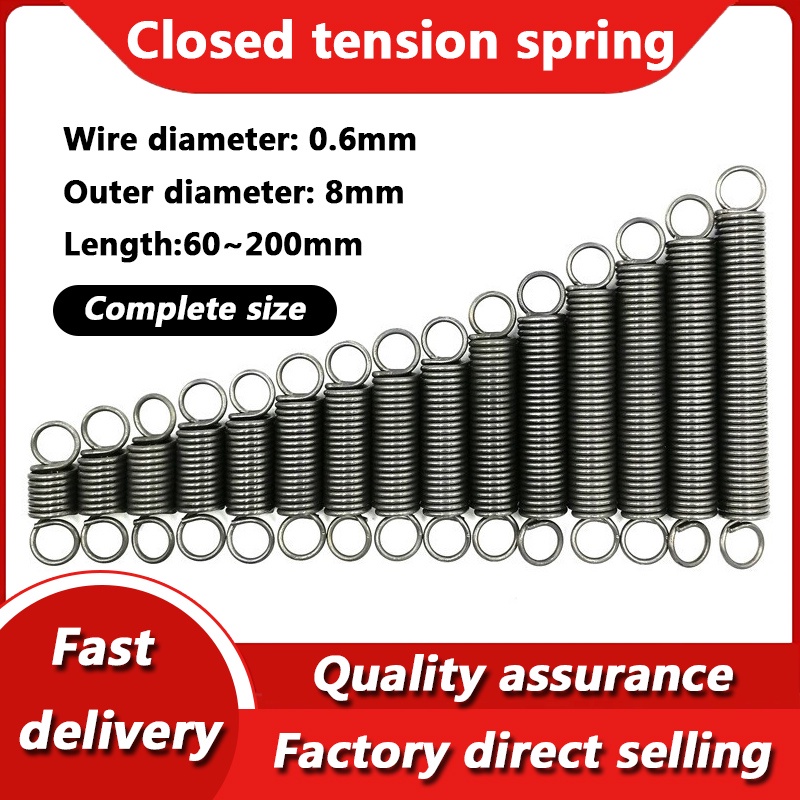 Coil Extension Spring Pullback Spring Ring Hook Tension Spring Wire ...
