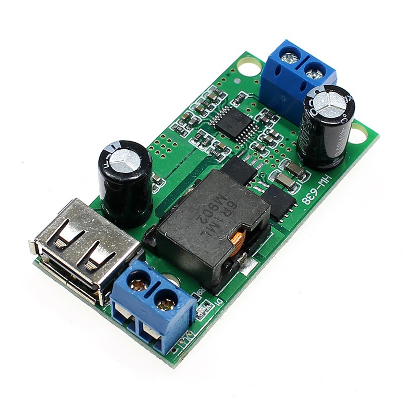 DC-DC 5A Step Down Module 9V/12V/24V/36V to 5V High Power Vehicle Regulated Buck Power Converter ...