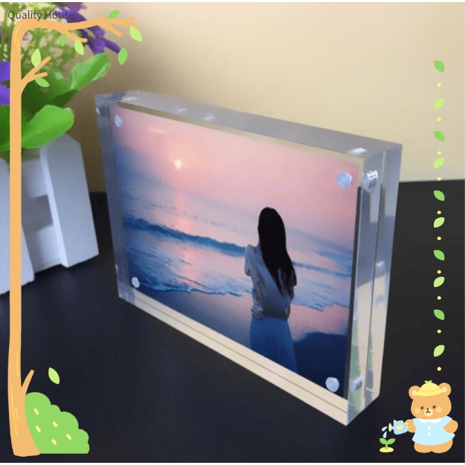Acrylic Clear Photo Frame Creative Crystal Picture Frame Magnetic ...