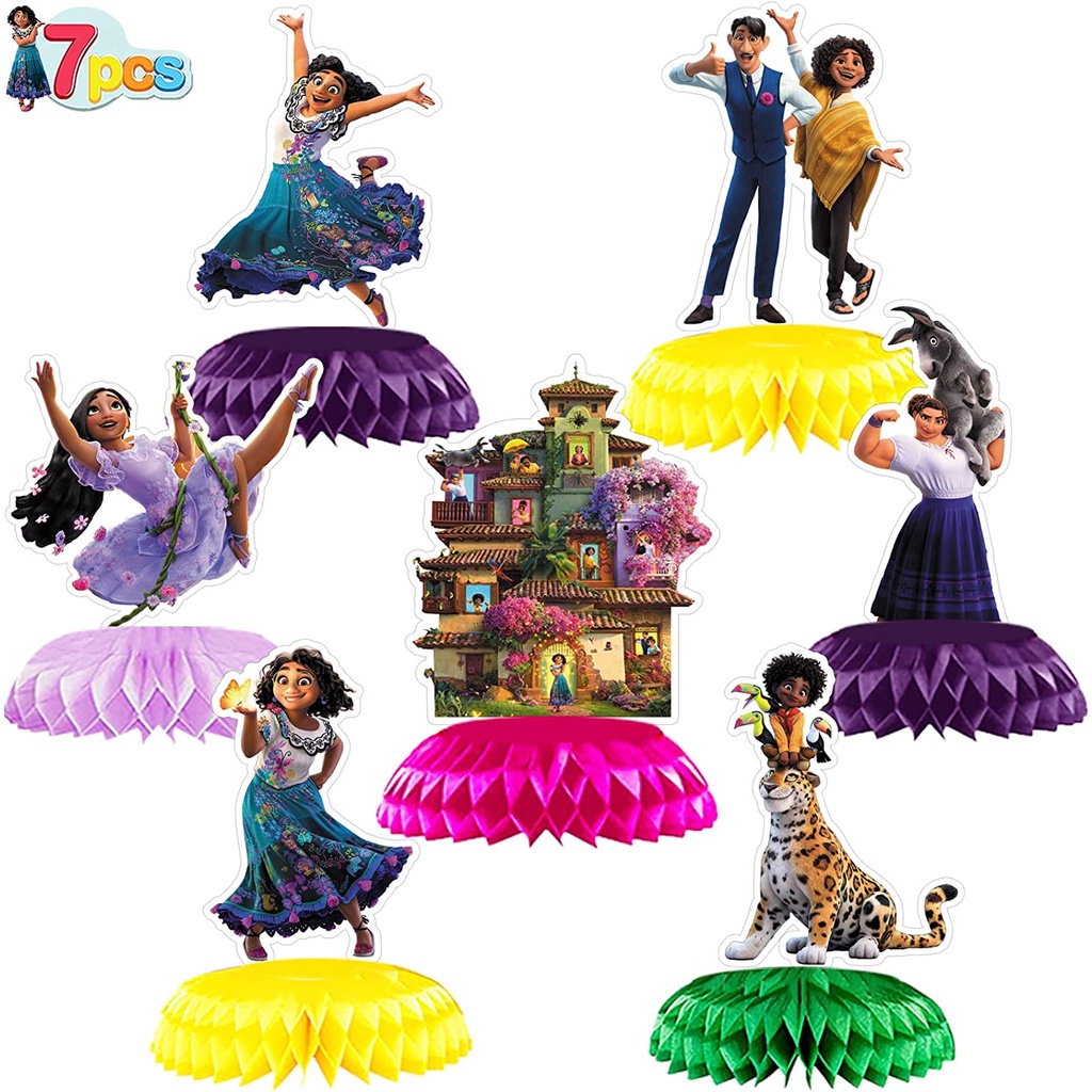 7Pcs Encanto Theme Table Centerpieces Honeycomb Ball Desktop Decor ...