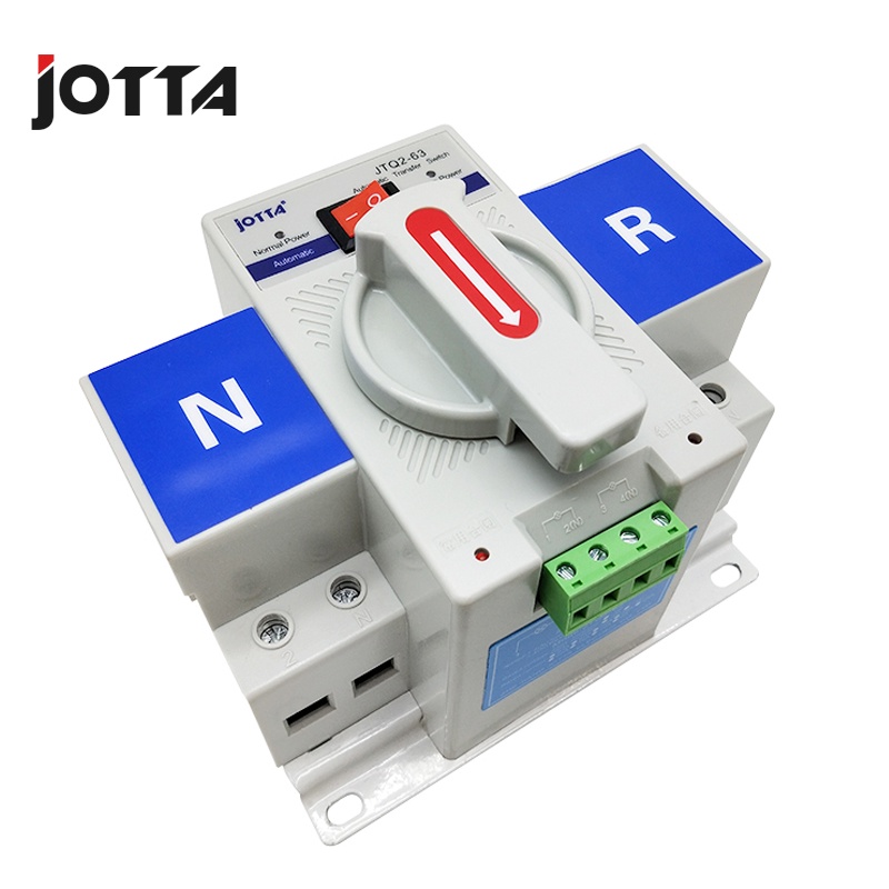 2P 63A 230V MCB type white color Dual Power Automatic transfer switch ...