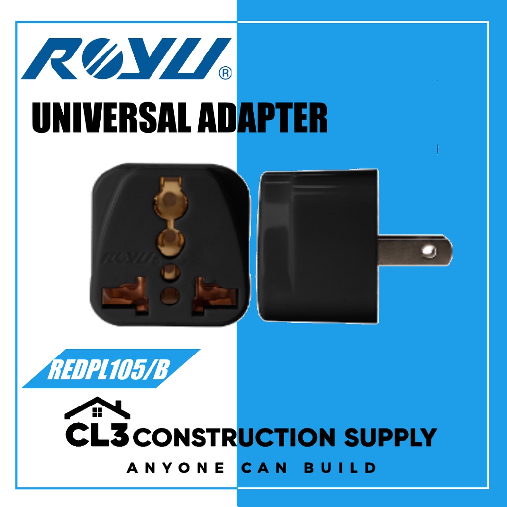 ROYU UNIVERSAL ADAPTER (REDPL105/REDPL105/B) | Shopee Philippines