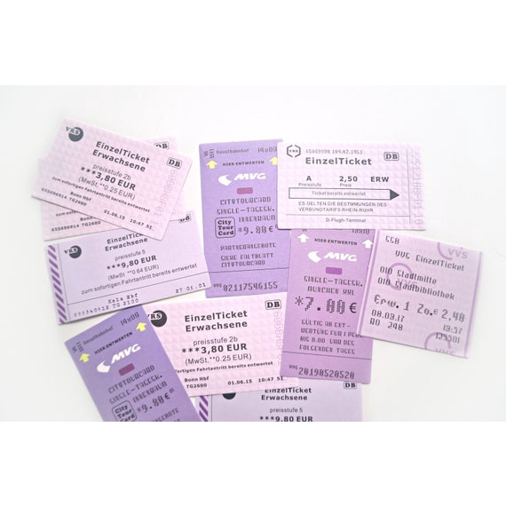 Purple German Train Ticket Paper Ephemera, Notepad | Shopee Philippines