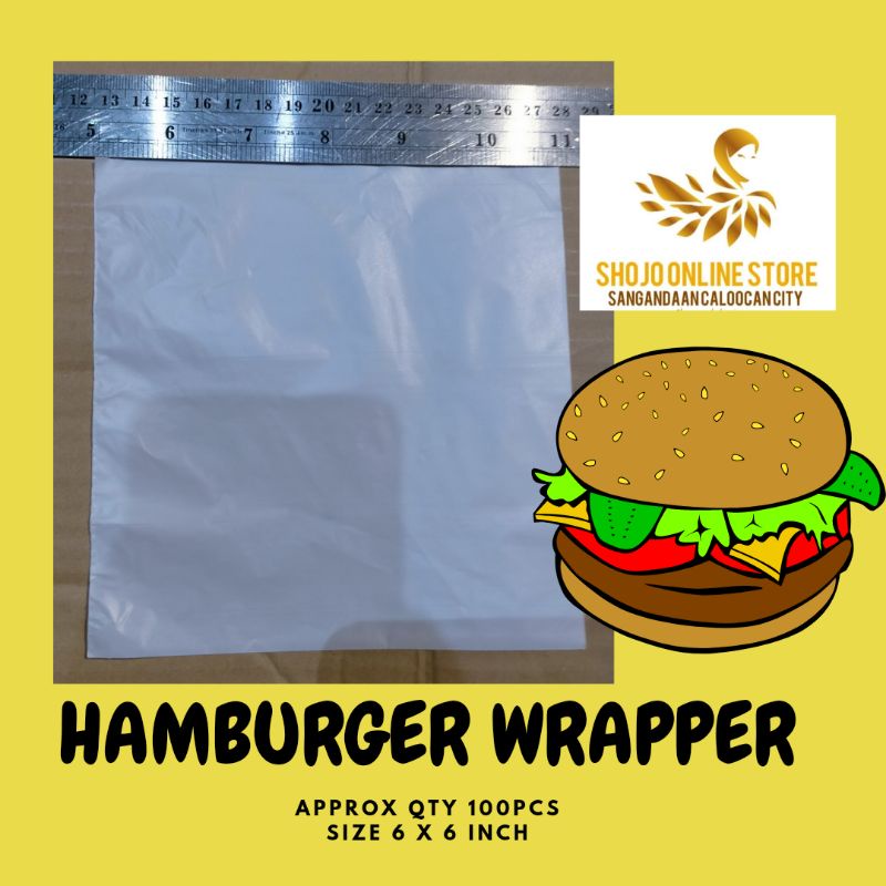 100pcs Plastic Hotdog Wrapper; Hamburger Wrapper; Sandwich Wrapper ...