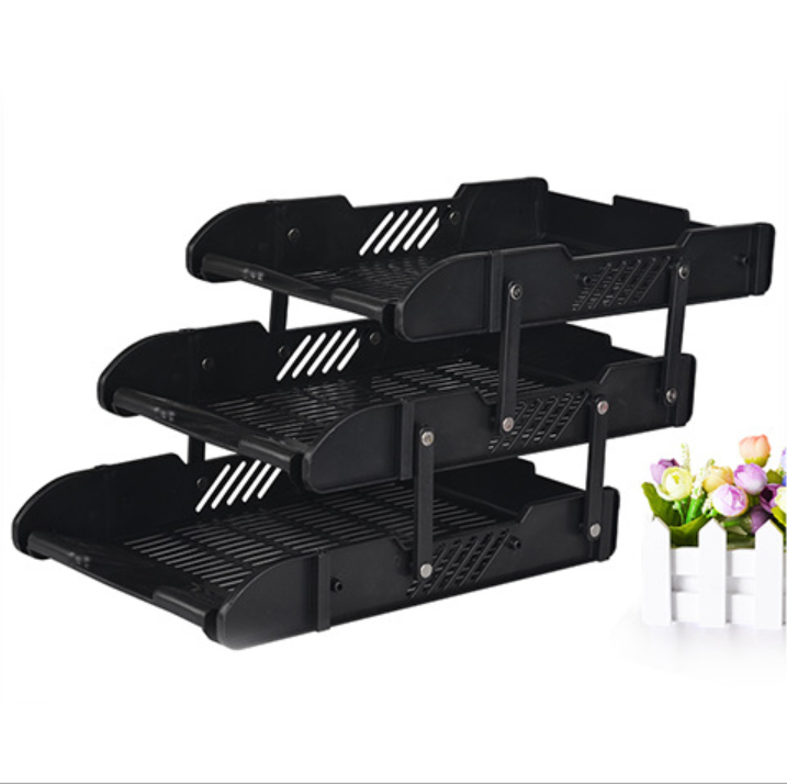 3 Layer Office Organizer File Rack Multi-layer File Tray | Shopee ...