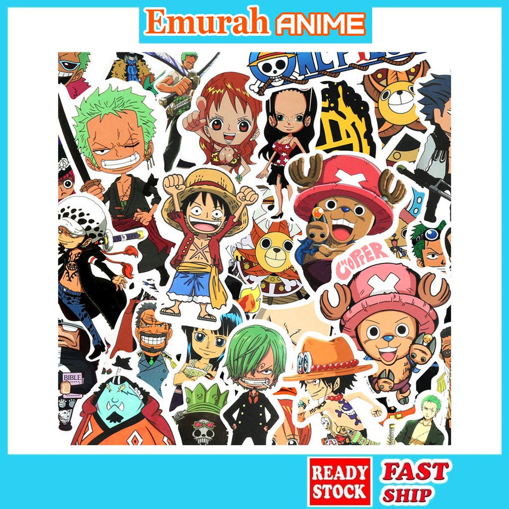 One Piece Sticker Pack 50pcs DIY Anime Manga Graffiti Stickers Planner ...
