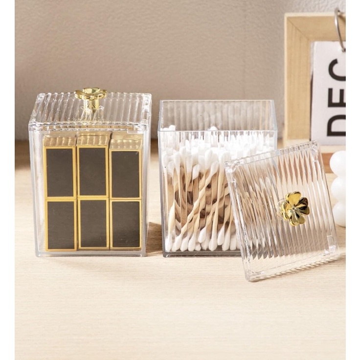 Luxury Transparent mica Cotton Swab Box - Class 1 | Shopee Philippines