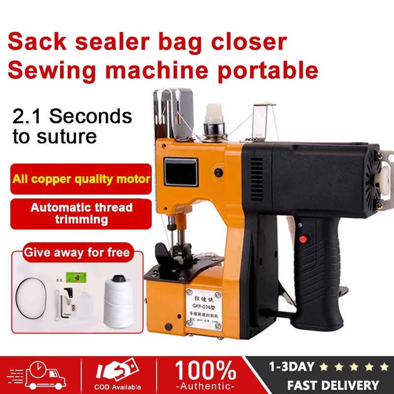 [Hot sale + spot] sack sealer bag closer sewing machine portable sack ...