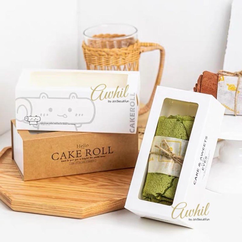Swiss Roll Window Cake Box/Cake Roll Box/Cake Box | Shopee Philippines