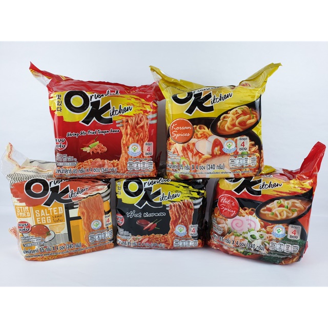 OK Kitchen Noodles Salted Egg/Hot Korean/ Hot &Spicy/ Korean Spices ...