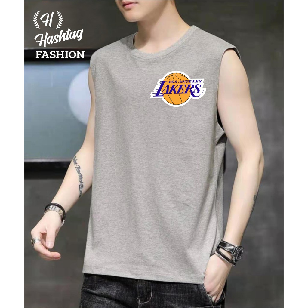 Lakers Logo Basketball Player Design Sando For Men And Women Muscle ...