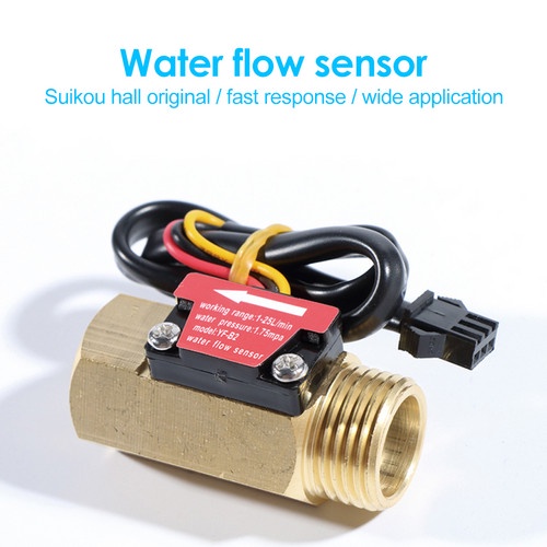 G1/2" Hall Effect Fluid Water Flow Sensor Switch Turbine Flowmeter 1 ...