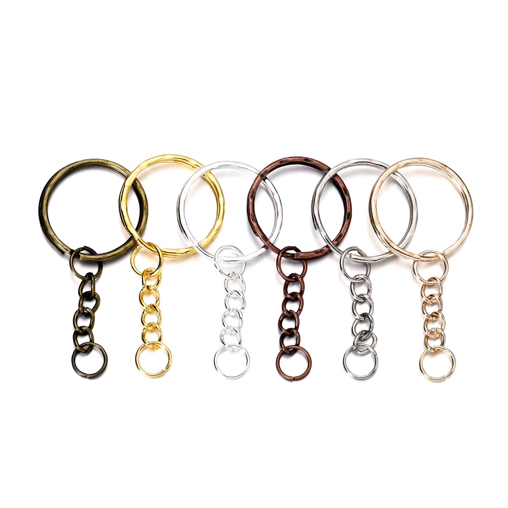 St.Kunkka 10 Pcs. 8mm Embossed Circle Keychains Simple And Stylish Key ...