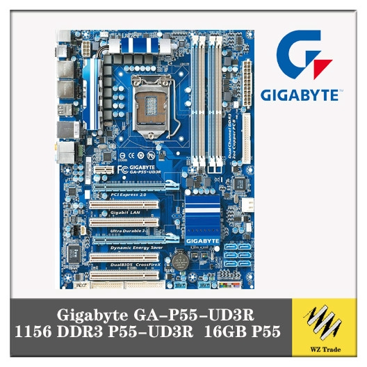 original motherboard for Gigabyte GA-P55-UD3R/ UD3L LGA 1156 DDR3 ...