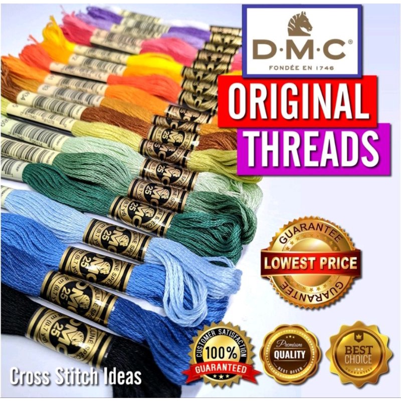 DMC 938 to 3689 Art.117 100% Cotton Cross Stitch Embroidery Floss ...
