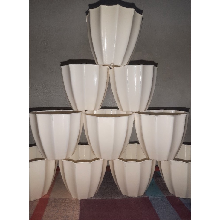 20pesos (10pcs per order) white shell design pots for succulent plants ...