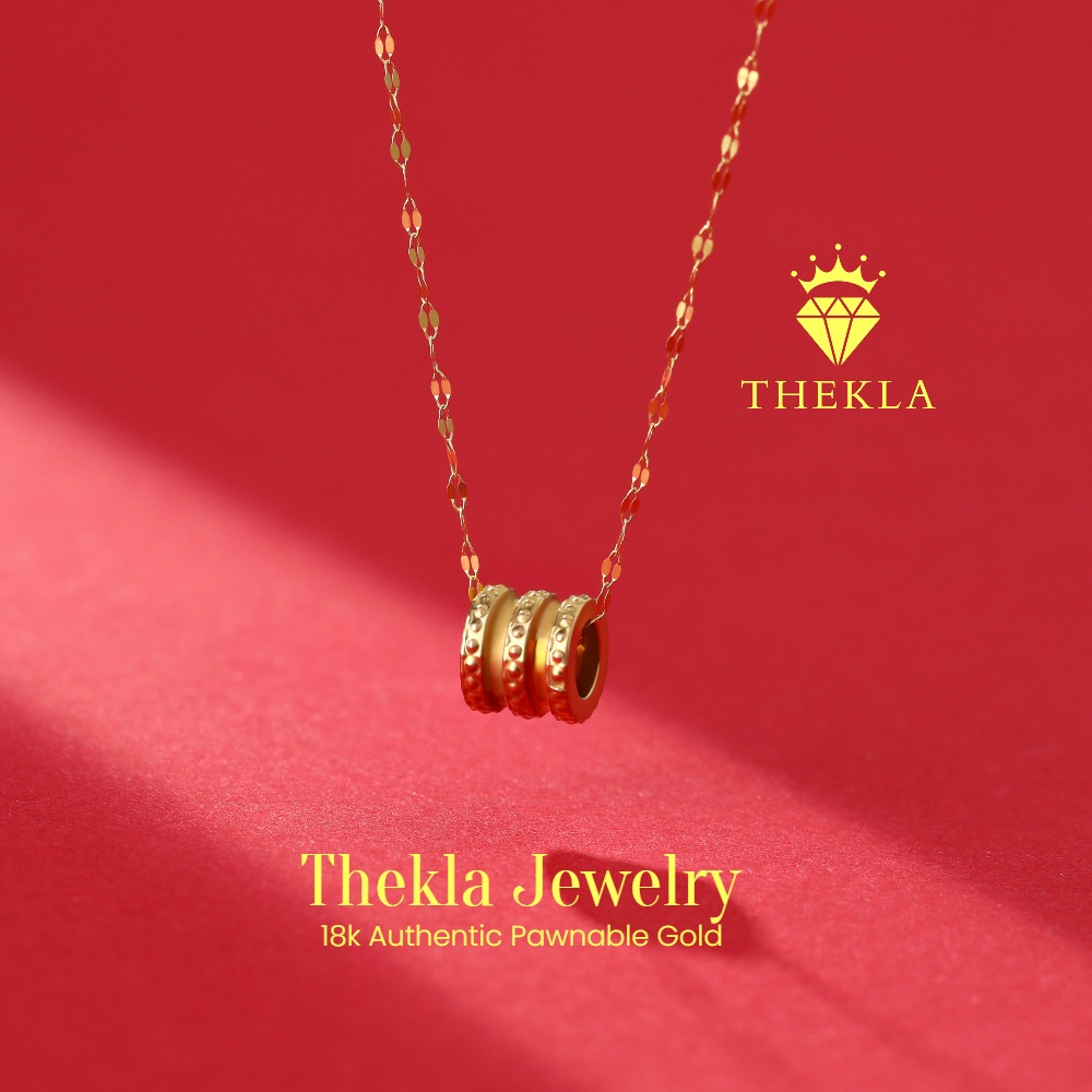 Thekla 18k Saudi Gold Necklace Luxury Circle Pendant Necklace Jewelry ...