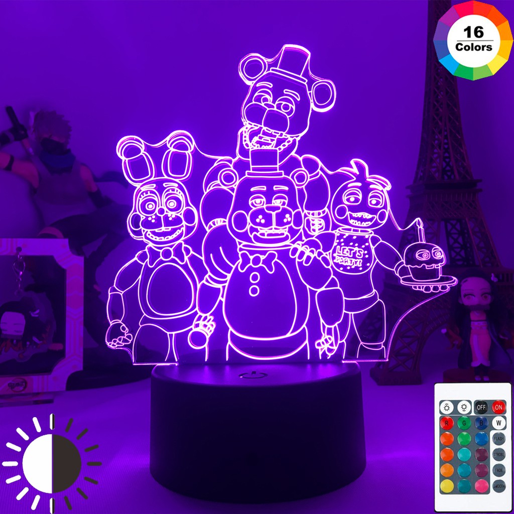 Led Light Lamp Five Nights at Freddy's Figure for Bedroom Decor Desk ...
