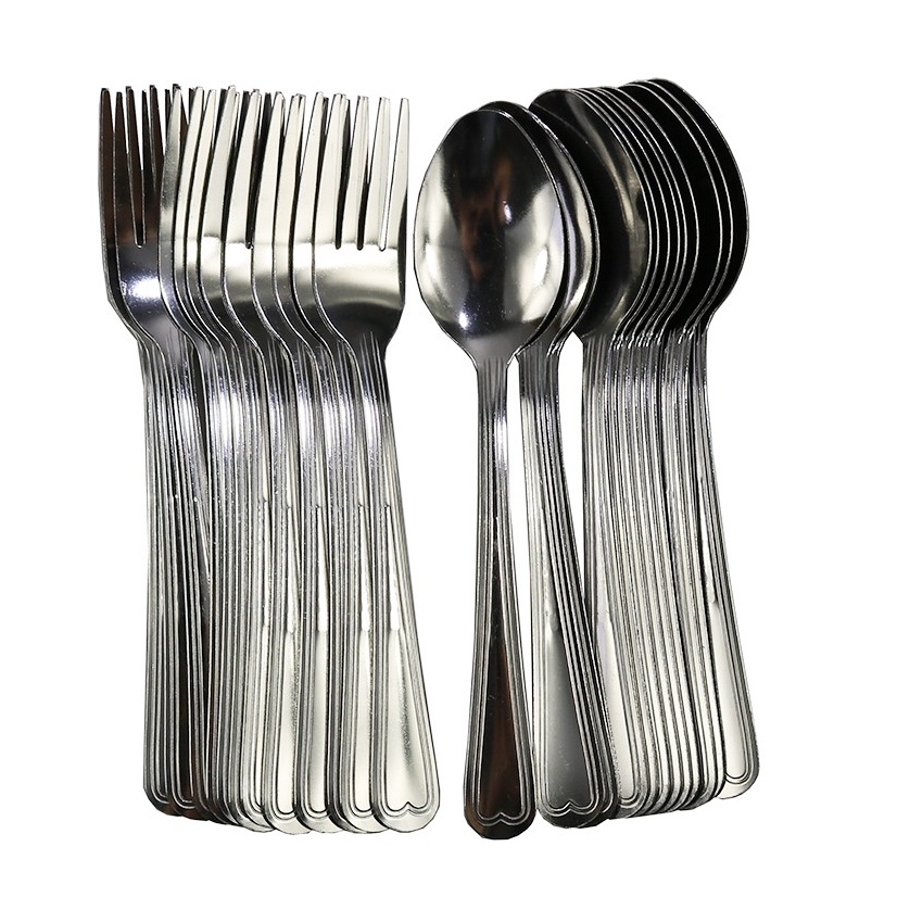 MC Mart】24Pcs Spoon & Fork Extra Thick & Long Stainless steel | Shopee ...
