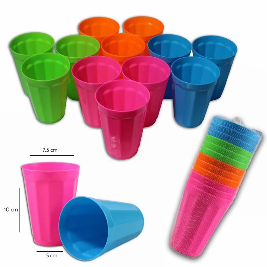 【LX♥SAVER 】Reusable Neon Unbreaker Candy Color Dining Cup Party ...