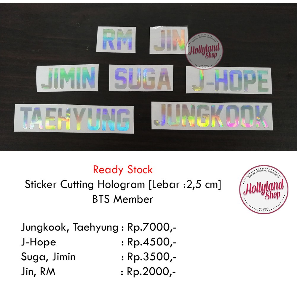 Unofficial BTS CIX DAY6 Member Hologram Cutting Sticker | Shopee ...
