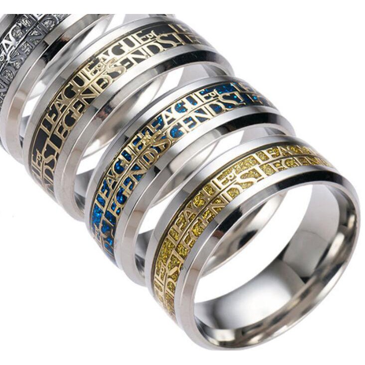 Online Game LOL League of Legends Ring Titanium Steel Ring | Shopee ...