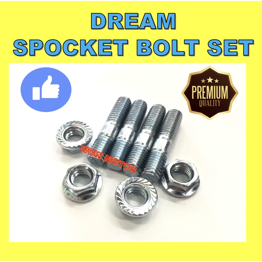 EX5 DREAM REAR SPOCKET BOLT SET WAVE 100 WAVE 125 WAVE100R LC135 Y125Z ...