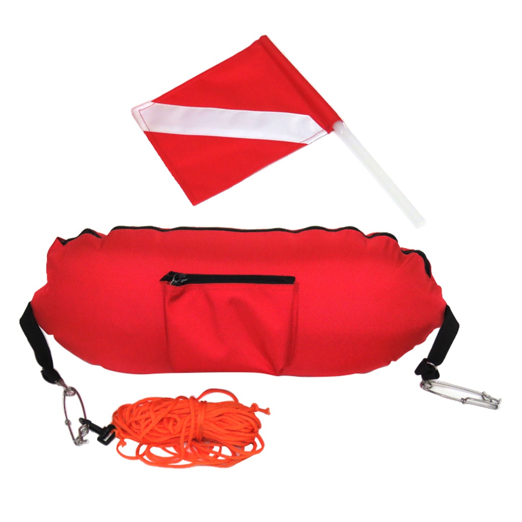 Dive Snorkeling Buoy with Flag Scuba Marker Dive Flag Float Replacement ...