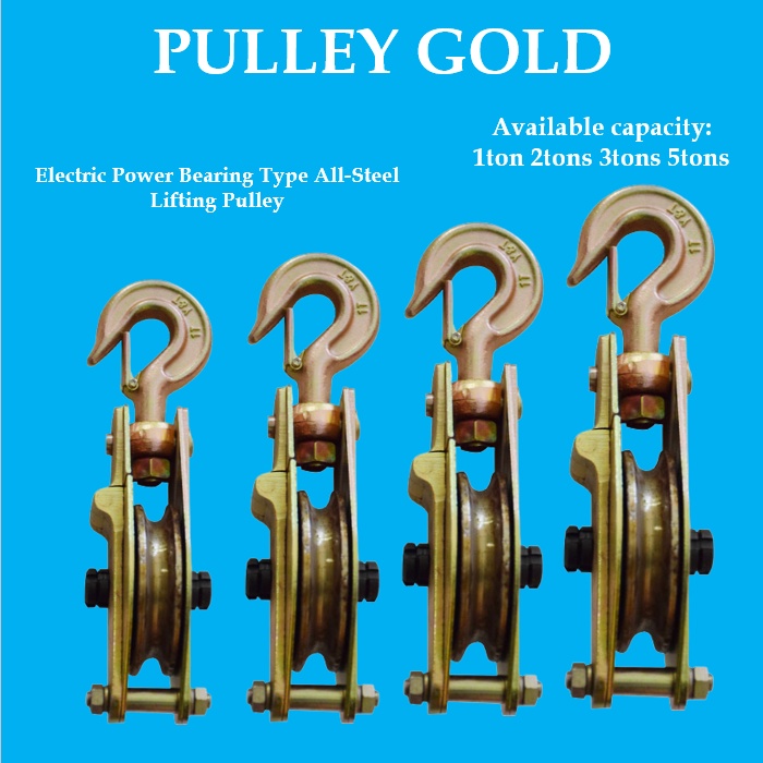 Toyu 1-5 Tons Single Wheel Lifting Hook Type Power Pulley | Shopee ...