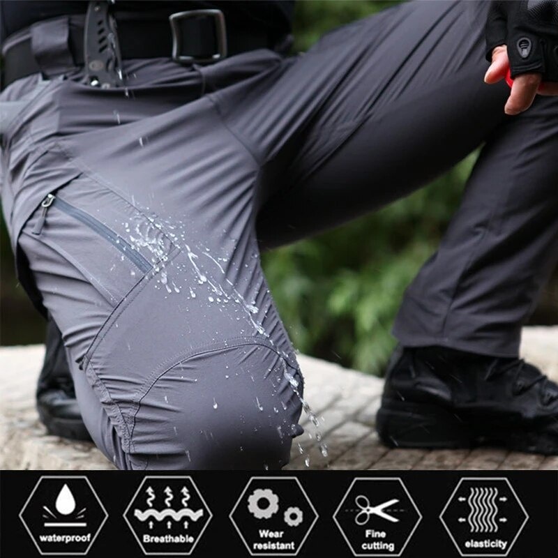 Men's Lightweight Military Tactical Pants Waterproof Cargo Breathable ...