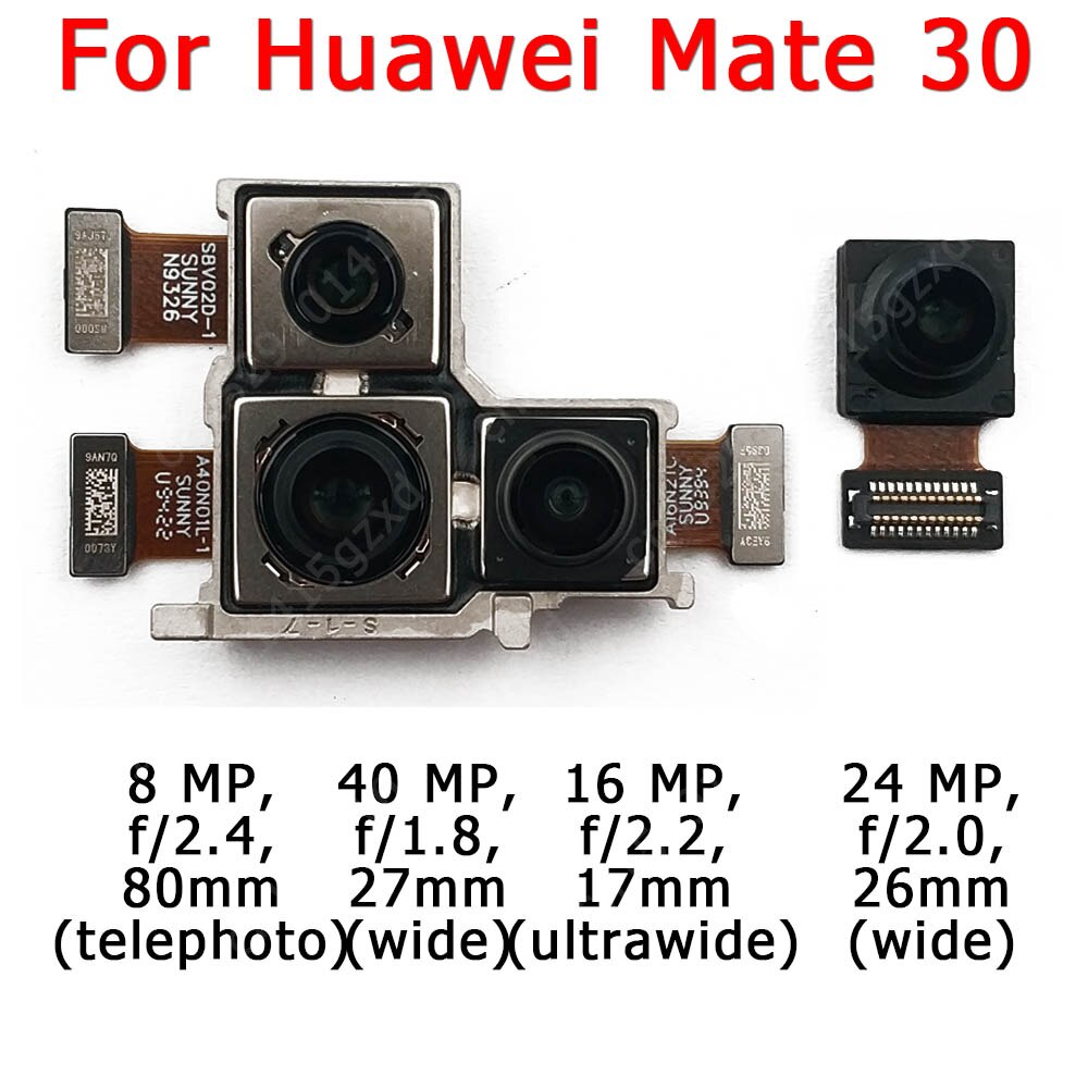 Original Huawei Mate 30 Mate30 Front Rear View Back Camera Main Facing Frontal Selfie Camera ...