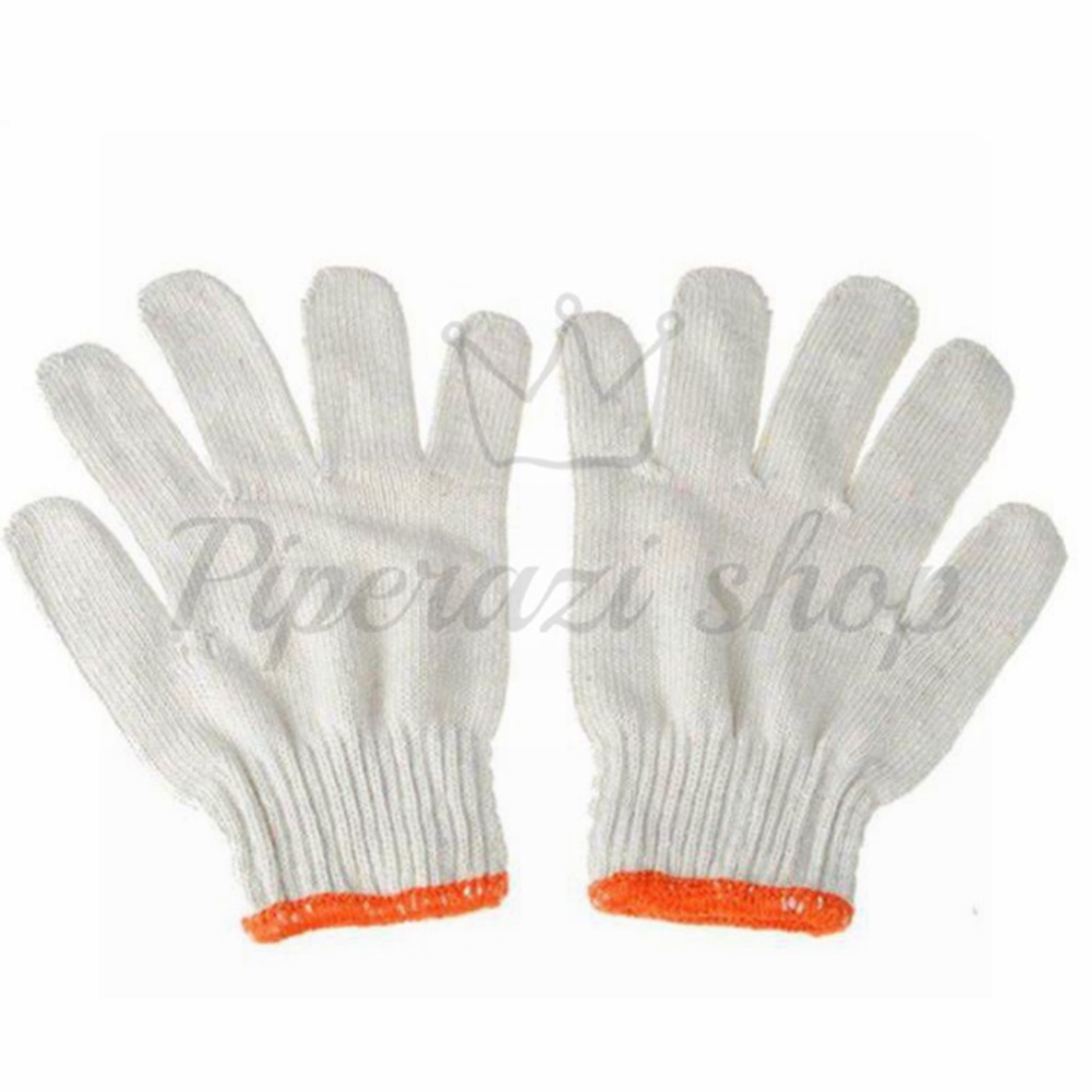 White Cotton Gloves Ordinary or COTTON KNITTED RUBBER COATED GLOVES 65g ...