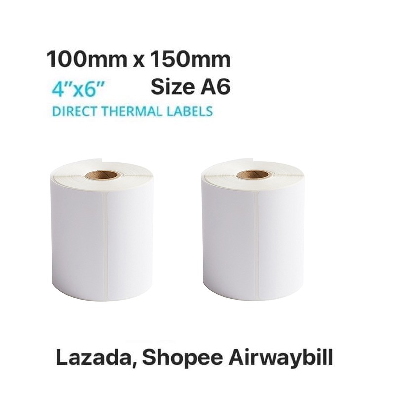 Thermal sticker A6 size waybill sticker 100mmx150mm 2 rolls 700pcs (350 ...