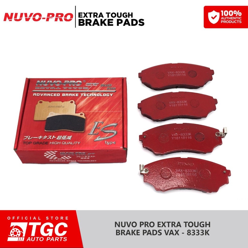 Nuvo-Pro Front Brake Pad Ford Everest Ford Ranger 4X4 VAX8333K 1set ...