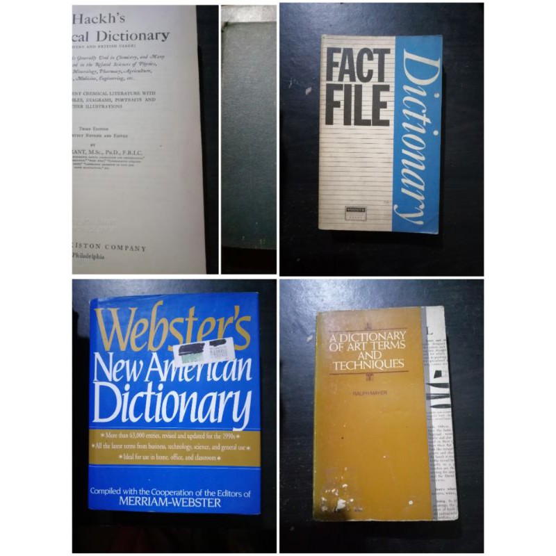 Rare Assorted Dictionary | Hackh's Chemical, Art Terms & Techniques, Fact Files, Big Books ...