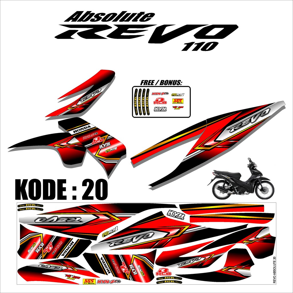 Striping Sticker Revo Absolute-Sticker Lis Variation Revo 2010-2013 ...
