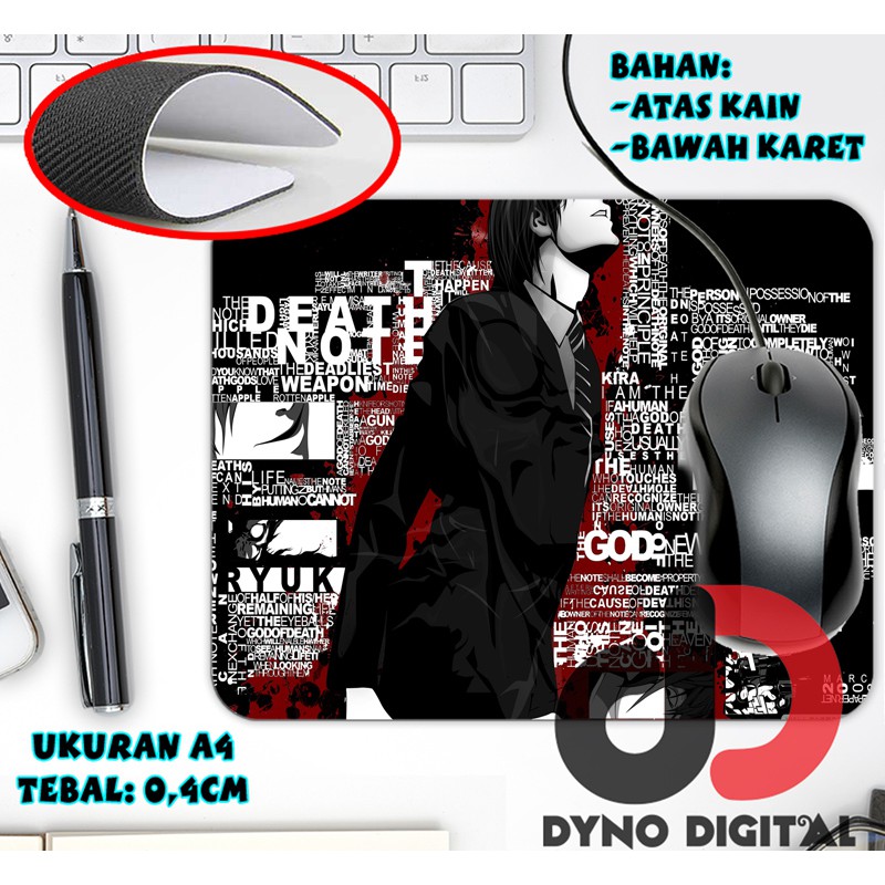 Mouse pad death note 5 MousePad Custom Gaming Mouse Coaster | Shopee ...