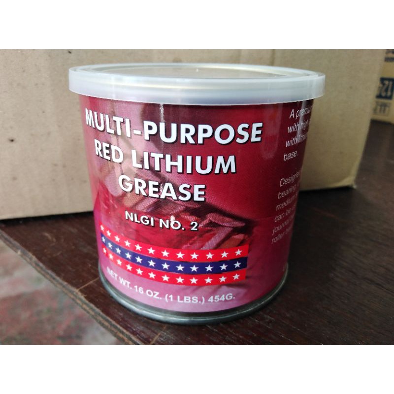 Multi Purpose Red Lithium Grease NLGI No. 2 Made in USA (454 grams ...