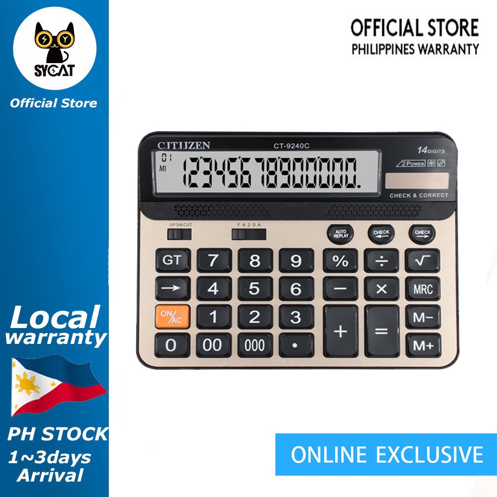 Calculator 16 Digits Big Display Office Solar Calculator Big Calculator ...