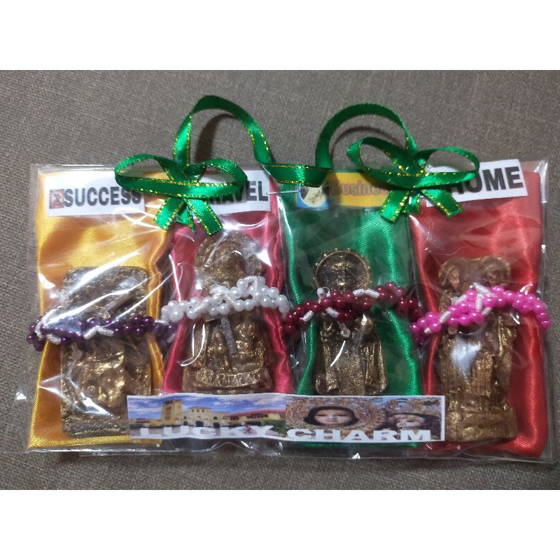lucky Charm set(Manaoag/HolyFamily/Sto.Niño/Black Nazarene) | Shopee ...