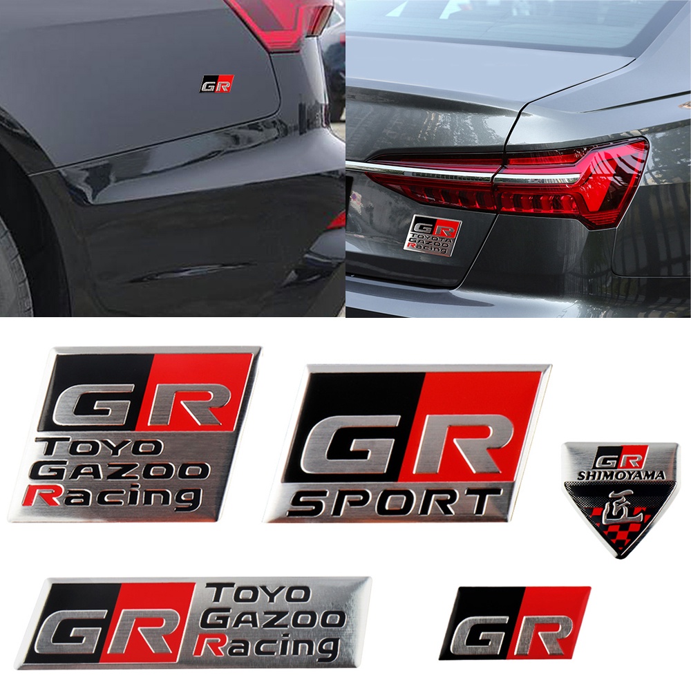 3D Aluminum Auto GR Sport GAZOO RACING Emblem Decoration Car Sticker ...