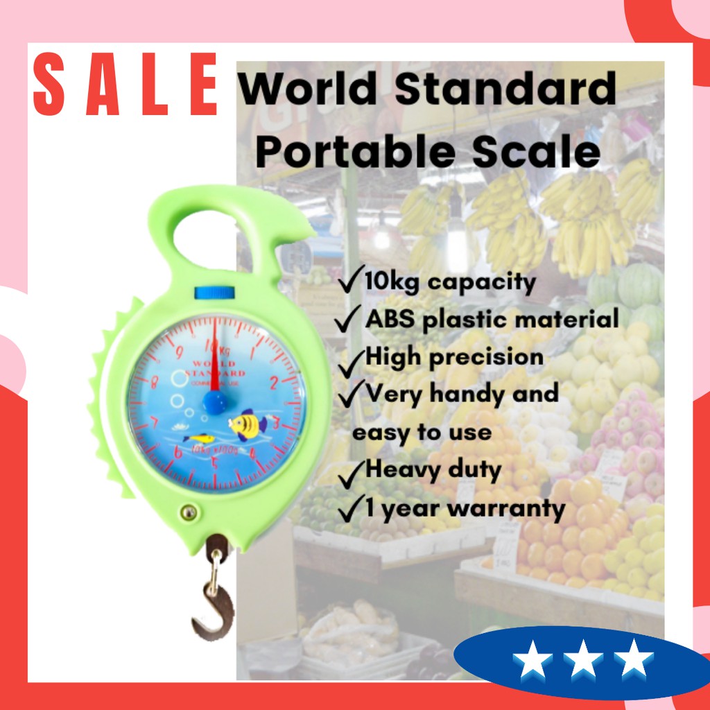 World Standard 10kg Portable Kilohan Scale WS-SPHS-BTZ02-10 | Shopee ...