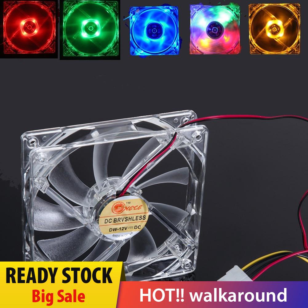 [walkaround] 120mm PC Computer Clear Case Quad 4 LED Light CPU Cooling ...