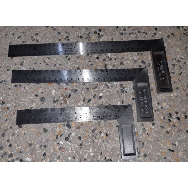 L-Square 8" 10" 12" Squala Stainless Steel Ruler L Square Angle Ruler ...