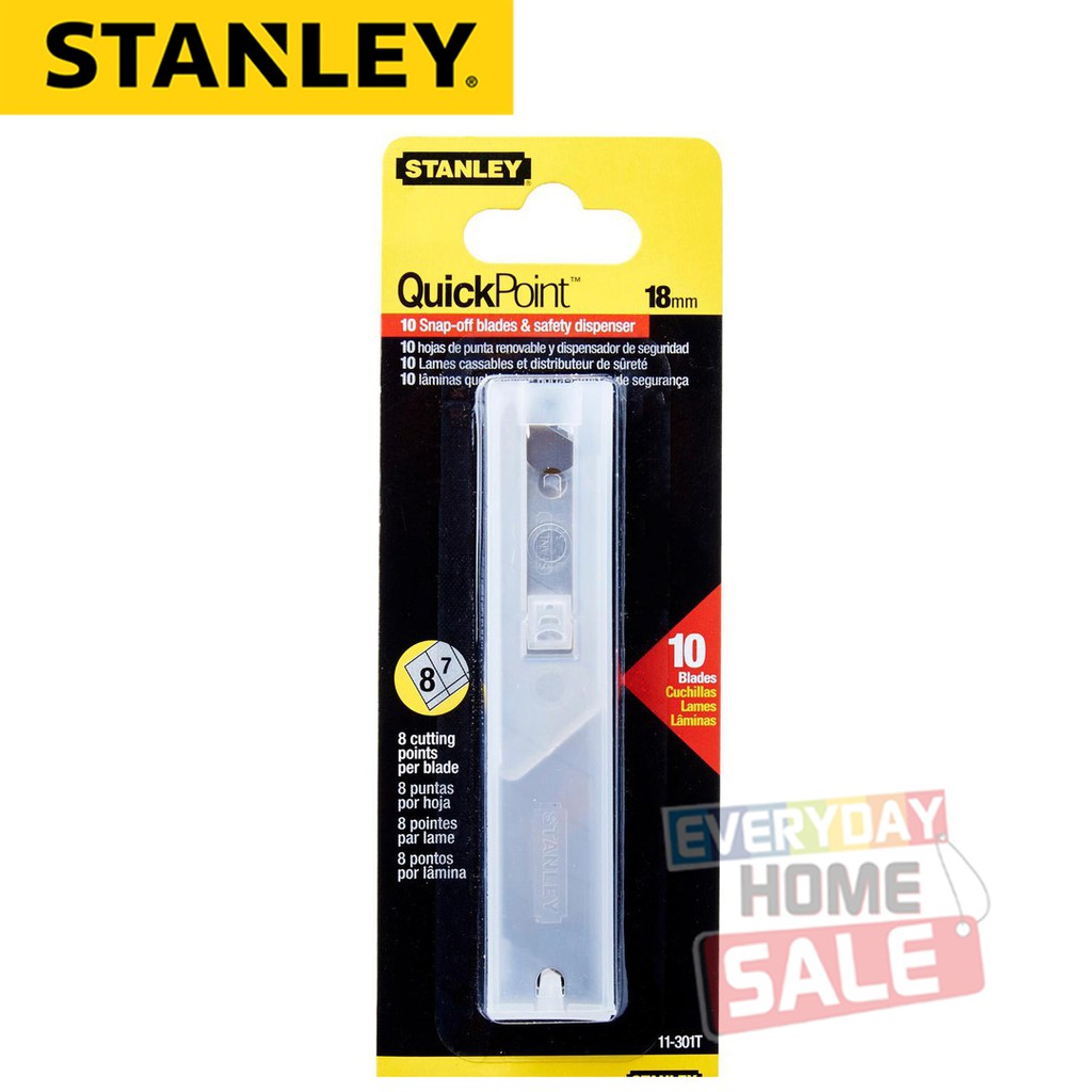 Stanley Quick Point Snap-Off Blade Refill 18mm (10pcs) 11-301T | Shopee ...